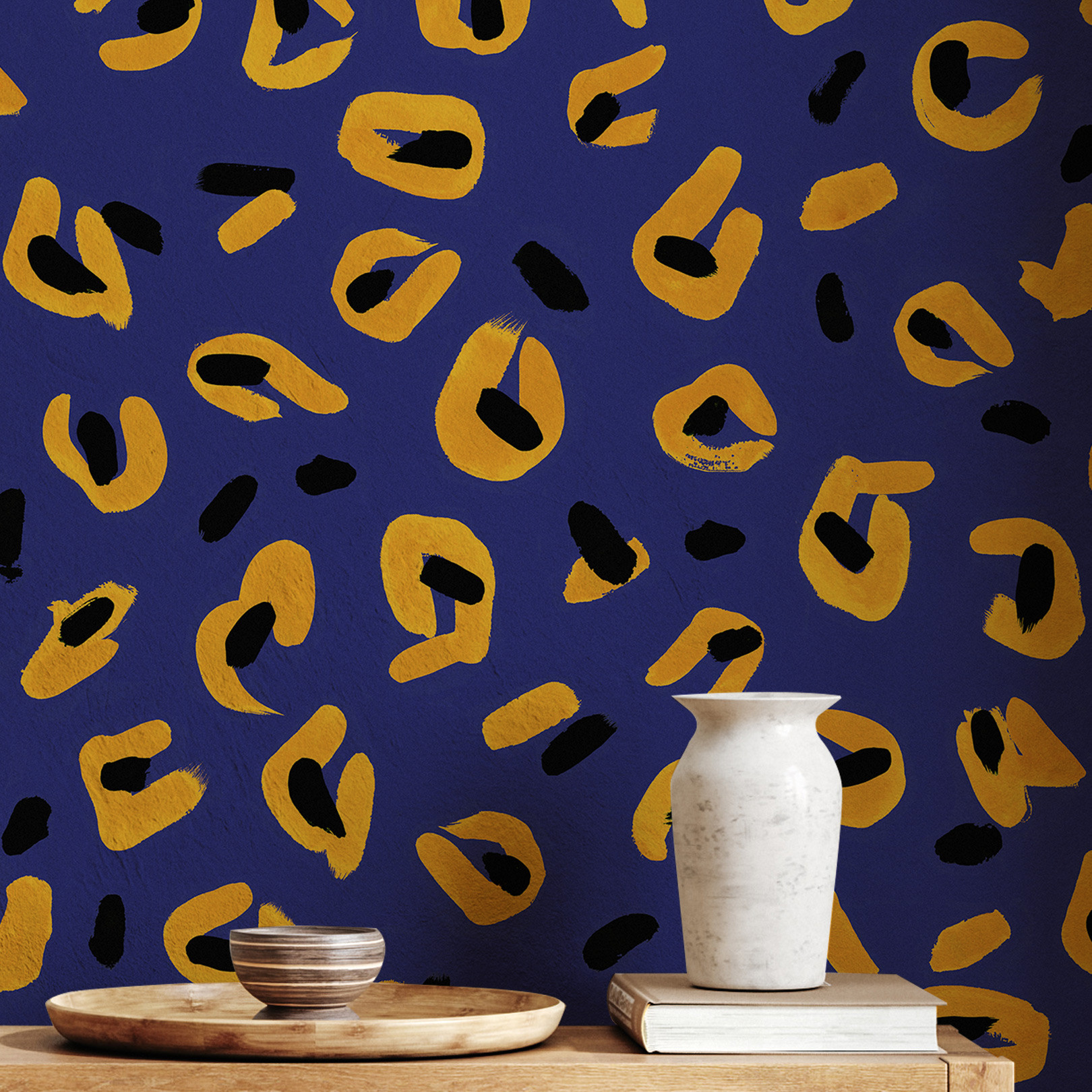 Funky Leopard - Tres Tintas Wallpaper - Empire Papier Peint